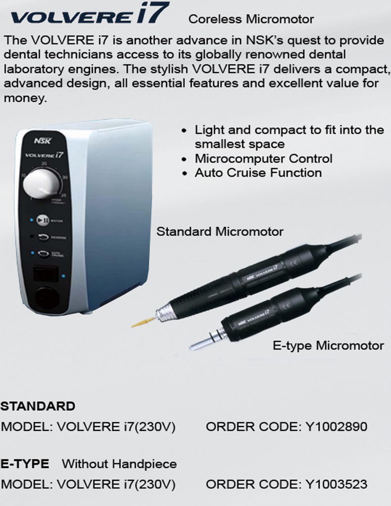 NSK Volvere i7 E-Type Micromotor - New Citizens Dental Supply and General Merchandise
